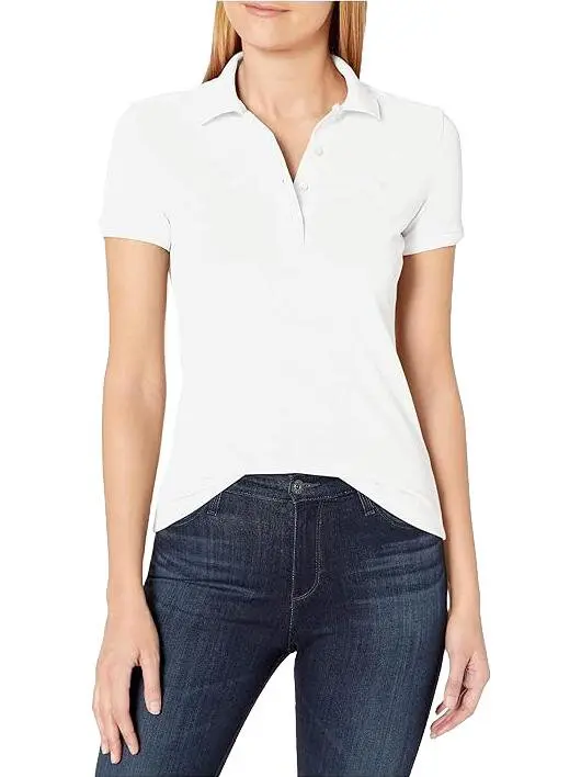 Lacoste Short Sleeve Stretch Pique Polo - White