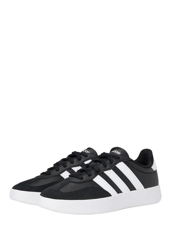 Adidas Barreda Leather And Suede Sneakers - Black