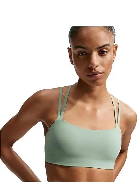 Nike Dri-fit Zenvy Strappy Light Support Padded Sports Bra Bra /cool Grey - Gray