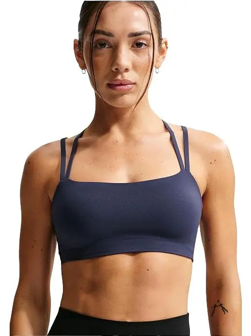 Nike Dri-fit Zenvy Strappy Light Support Padded Sports Bra Bra - Navy