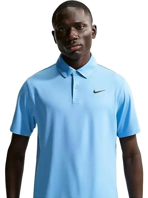 Nike Dri-fit Good Polo Short Sleeve Solid Clothing - Blue