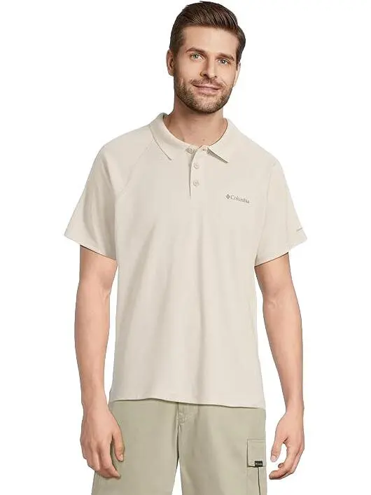Columbia Alpine Chill Pro Polo Short Sleeve Knit Dark Stone - Tan