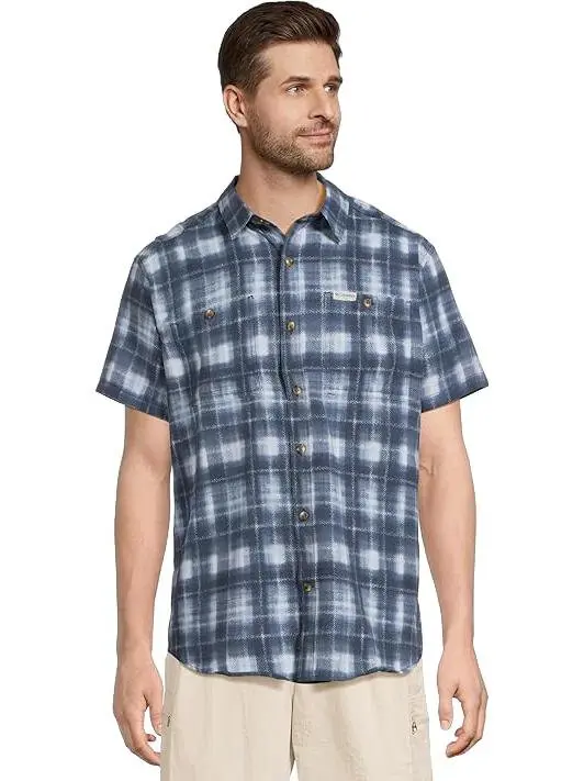 Columbia Utilizer Printed Woven Short Sleeve Clothing Collegiate Navy Omblur - Multi