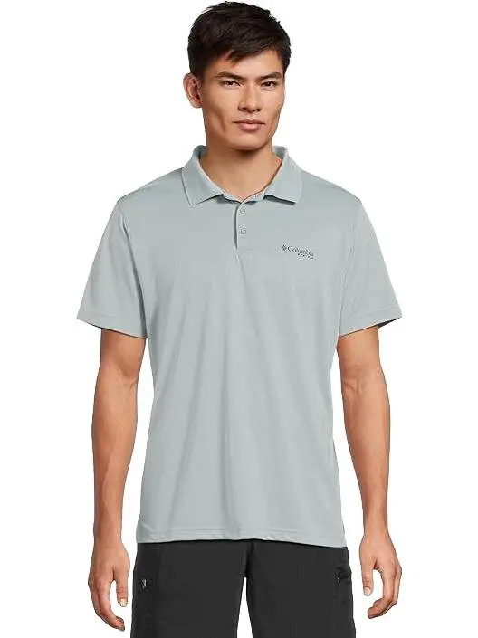 Columbia Pfg Solar Stream Polo Short Sleeve Knit Crushed - Blue