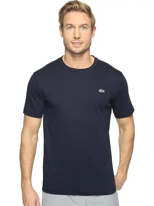 Lacoste Sport Short Sleeve Technical Jersey Tee Shirt T Shirt - Navy