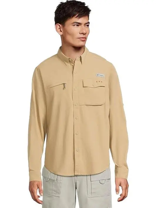Columbia Wild Cast Long Sleeve Shirt Clothing Beach - Bone