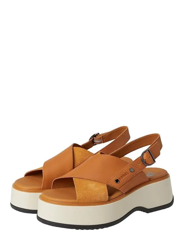 Sorel Dayspring Crisscross Platform Sandals - Gold