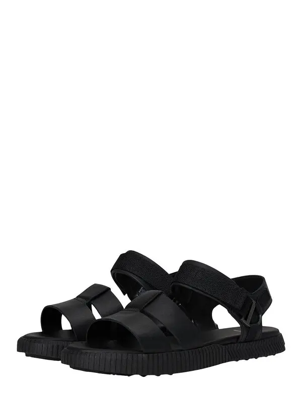 Sorel Ona Ave Ankle Strap Flat Sandals - Black