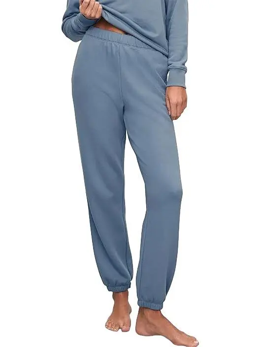 Eberjey French Terry Jogger Pajamas - Blue