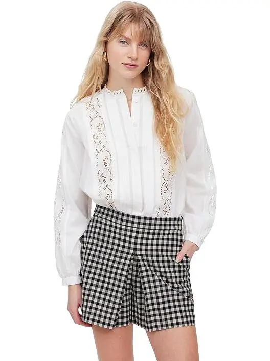 Madewell Gingham Mini Skort - Black