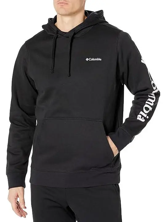 Columbia Trek Hoodie Sweatshirt With Sleeve Logo - Black