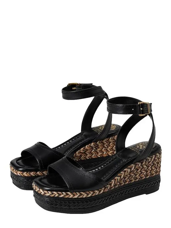 Vince Camuto Lilla Espadrille Wedge Sandals - Black