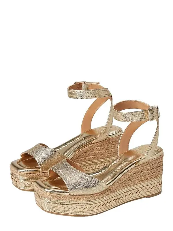 Vince Camuto Lilla Espadrille Wedge Sandals - Gold