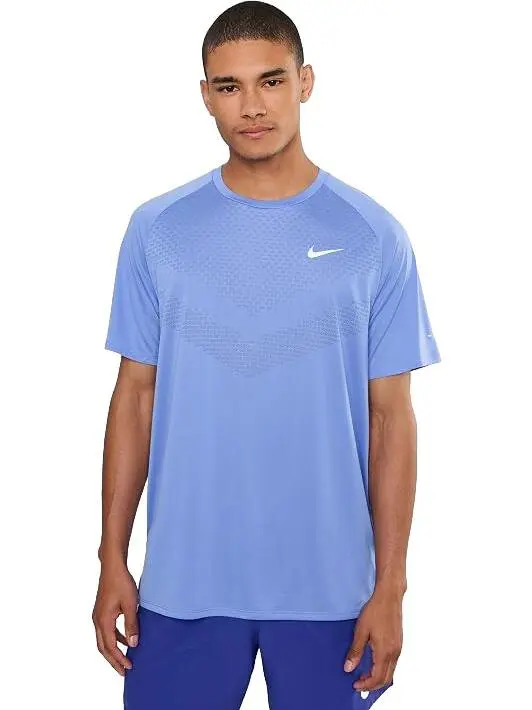 Nike Dri-fit Adv Stride Short Sleeve Running Top - Blue