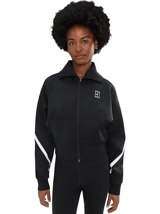 Nike Dri-fit Full-zip Tennis Jacket - Black