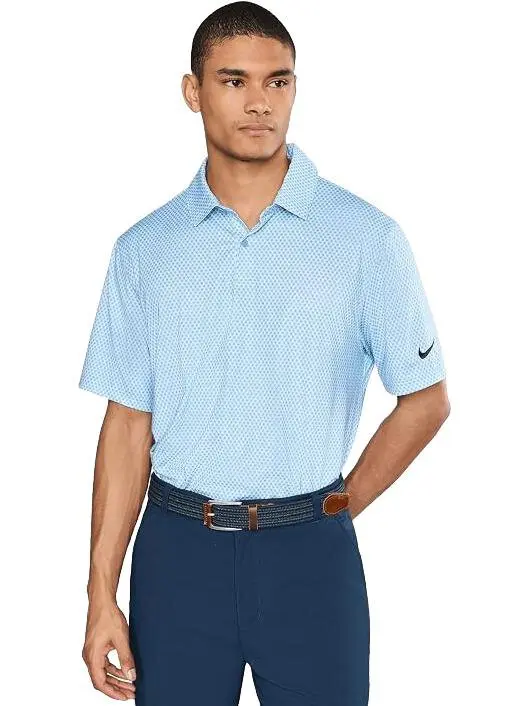 Nike Velocity Dri-fit Floral Golf Polo Clothing - White/work Blue/black