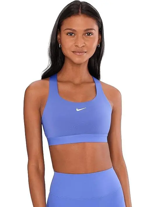 Nike Swift High-support Lightly Lined Sports Bra Bra /silver - Blue