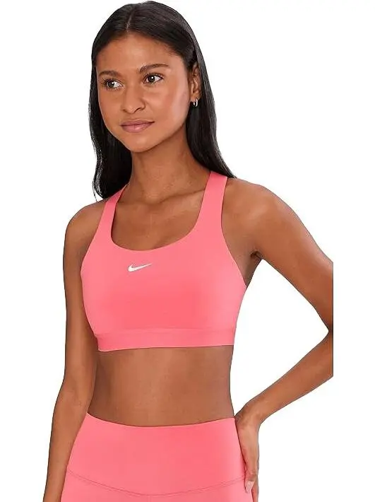 Nike Swift High-support Lightly Lined Sports Bra Bra /silver - Pink