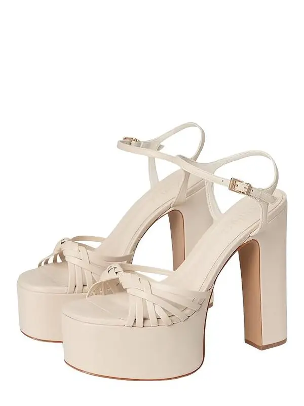 Schutz Tara Platform Sandals - White