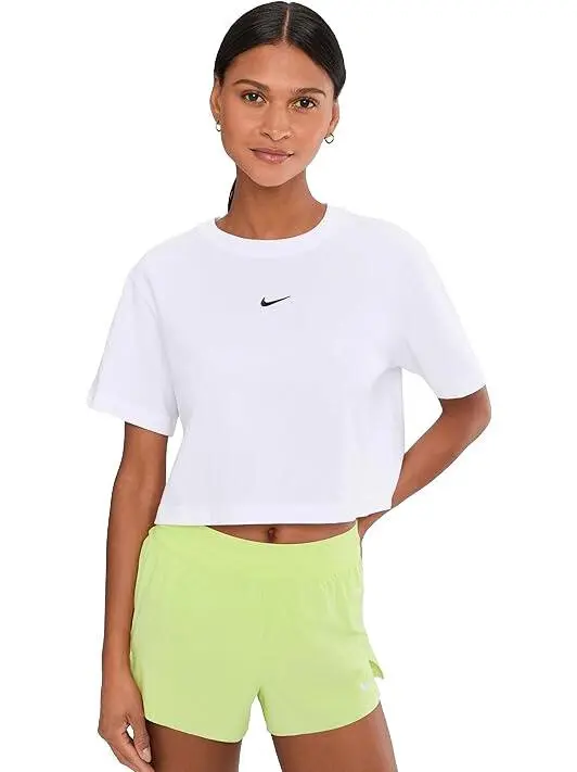 Nike Classic Crop Short Sleeve Tee - White