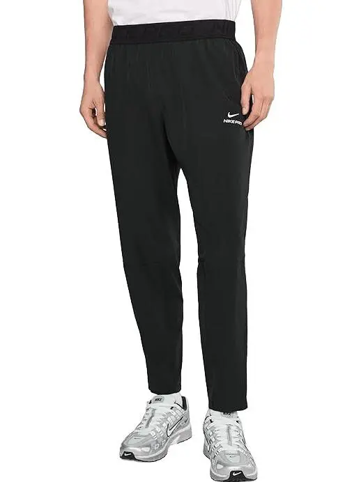 Nike Pro Training Dri-fit Pants Workout Light Army/light Liquid Lime - Black