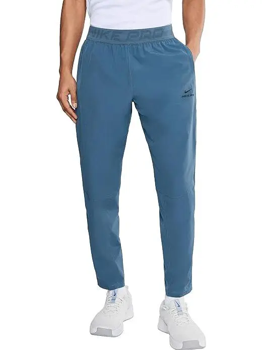 Nike Pro Training Dri-fit Pants Workout Light Army/light Liquid Lime - Blue