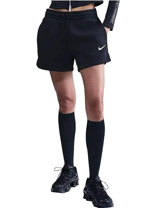 Nike Phoenix Fleece Mid-rise 4 Shorts - Black