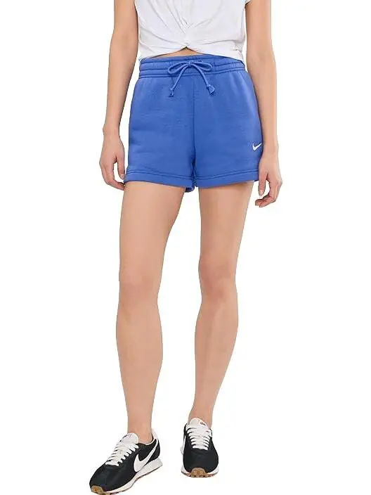 Nike Phoenix Fleece Mid-rise 4 Shorts - Blue