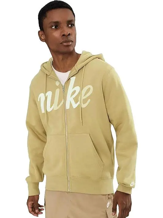 Nike Club Full-zip Fleece Hoodie - Yellow