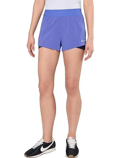 Nike Swift Dri-fit Mid-rise 2-in-1 Running Shorts - Blue