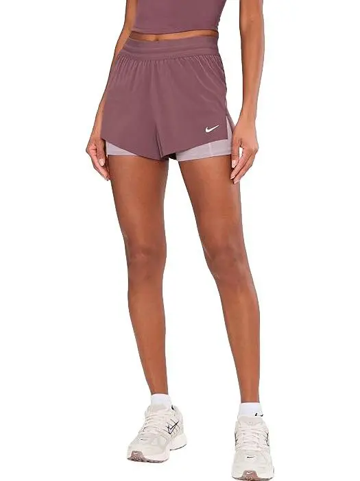 Nike Swift Dri-fit Mid-rise 2-in-1 Running Shorts - Pink