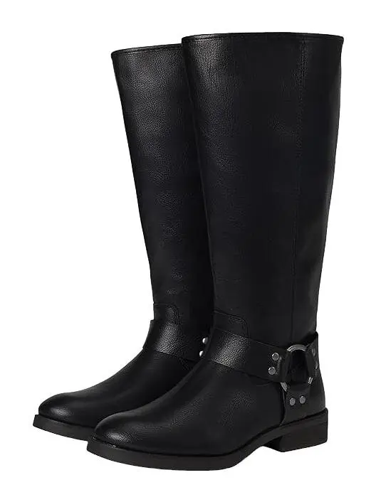 FRYE AND CO. Kellie Harness Wide Calf Boots - Black