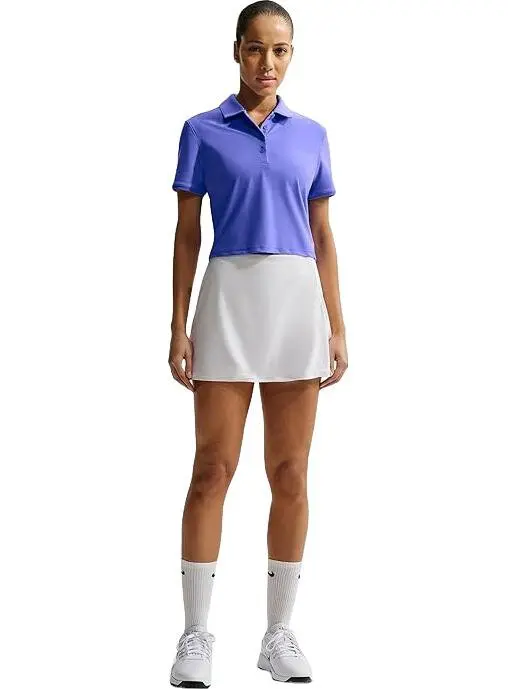 Nike Victory Dri-fit Short Sleeve Cropped Golf Polo - Blue