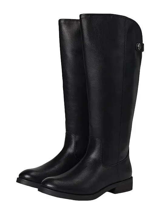 FRYE AND CO. Kellie Button Tall Wide Calf Boots - Black