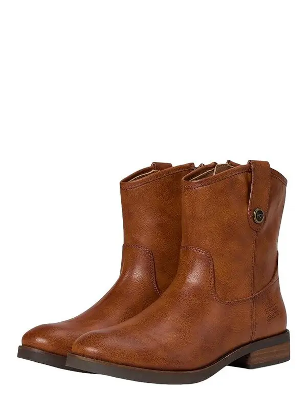 FRYE AND CO. Kellie Button Ankle Boots - Tan