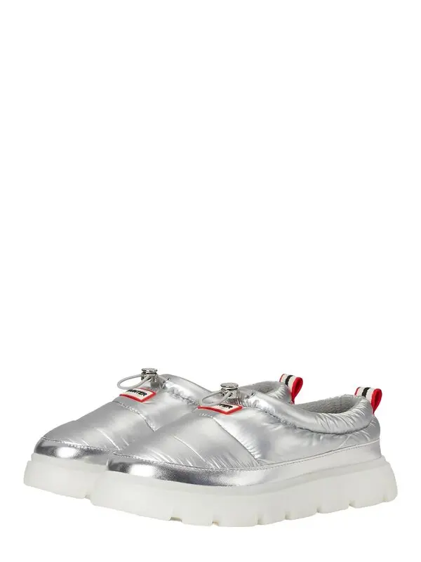 Hunter Padded Madi Slip-on Mules With Adjustable Fastening - Silverfalse