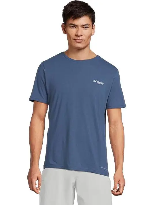 Columbia Pfg Fish Flag Ii Short Sleeve T Shirt /graphite Gradient - Blue