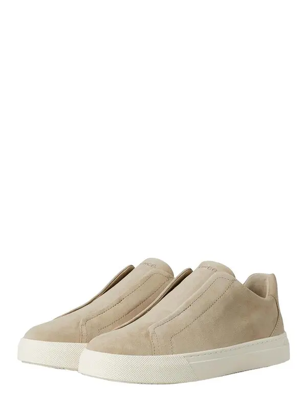 Vince Lakewood Suede Slip-on Sneakers - Beige