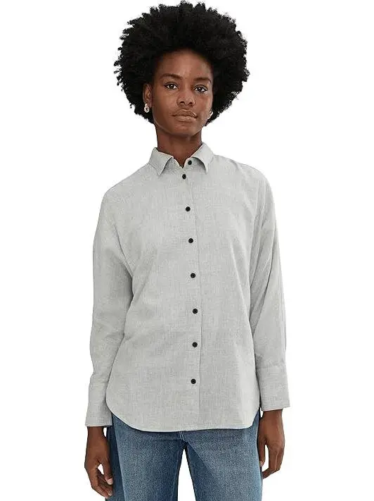 Madewell Dolman Shirt With Classic Collar - Gray