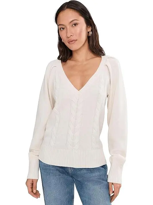 Madewell Carlia Pullover V-neck Sweater - Blue