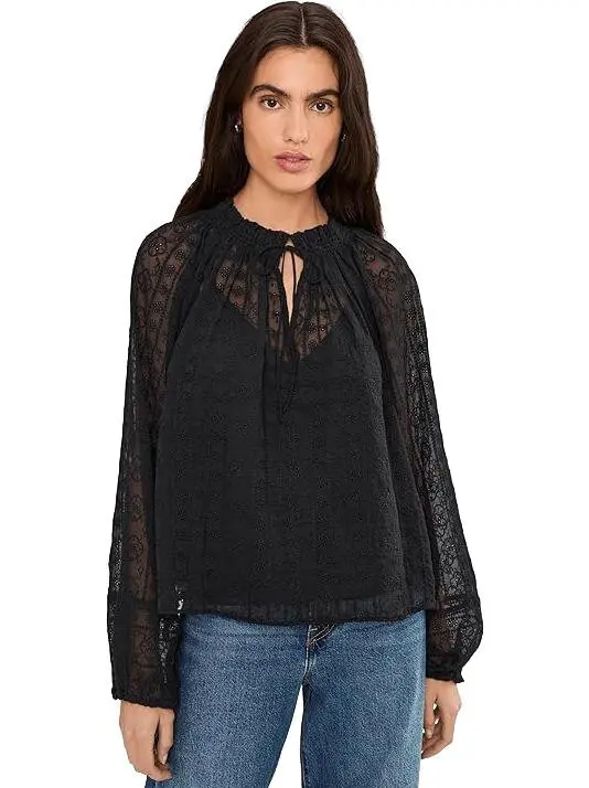 Madewell Nayla Lace Top - Black