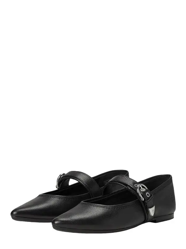 THE FRYE COMPANY Heather Buckle Mary Jane Flats - Black