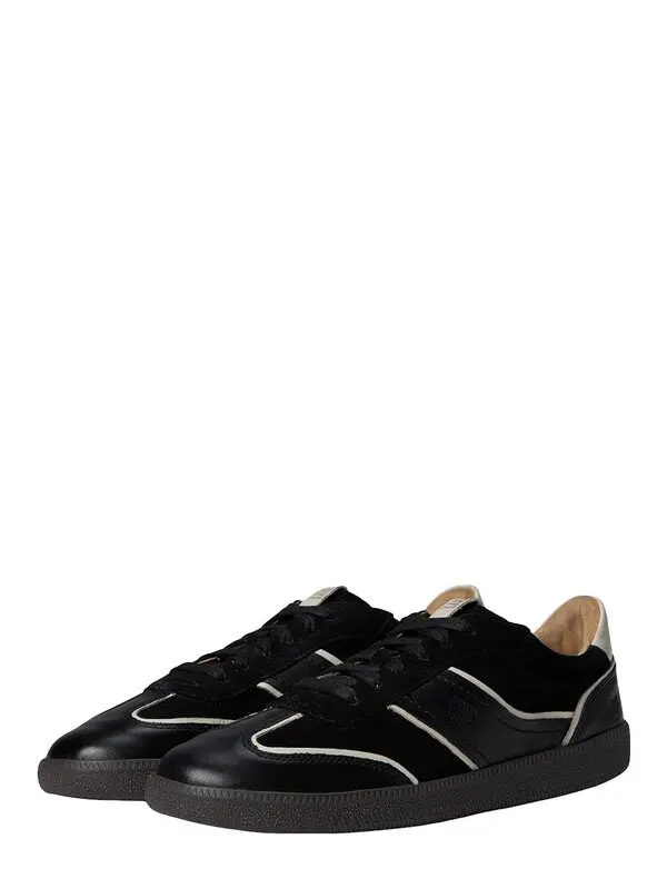 THE FRYE COMPANY Milly Low Lace Leather Sneakers - Black