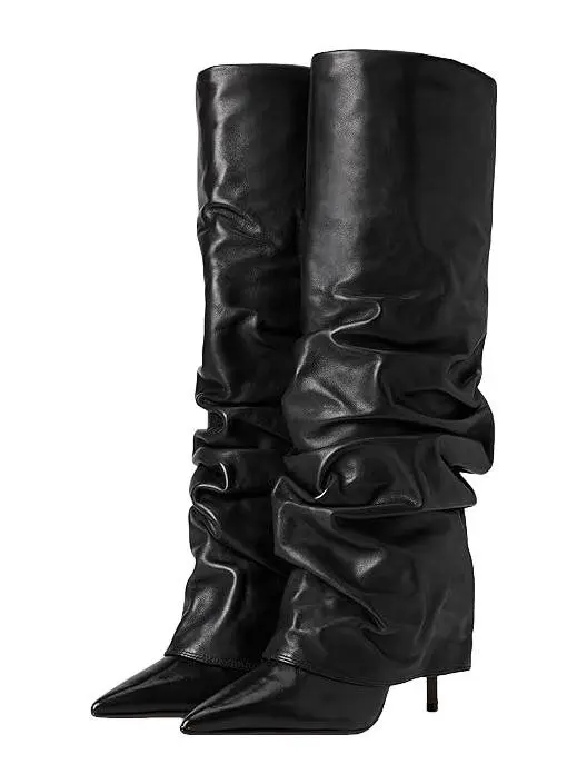 Schutz Mikki Up Cloak Boots - Black