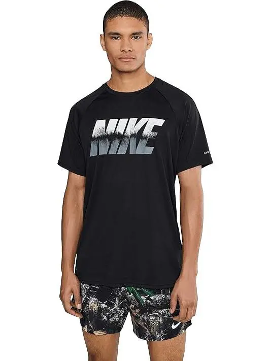 Nike Dri-fit Uv Short Sleeve Top - Black