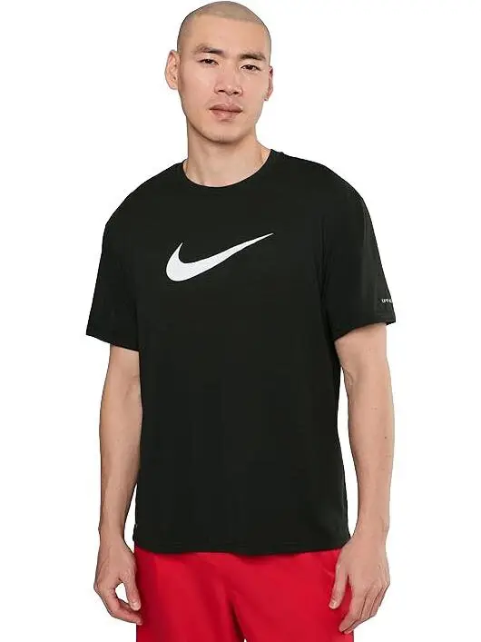 Nike Dri-fit Uv Short Sleeve Top - Black