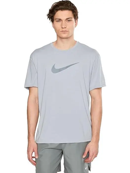 Nike Dri-fit Uv Short Sleeve Top - Gray