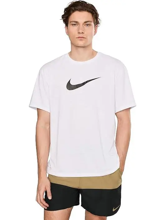 Nike Dri-fit Uv Short Sleeve Top - White