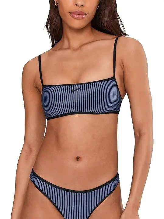 Nike Ripple Texture Bralette Bikini Top - Gray