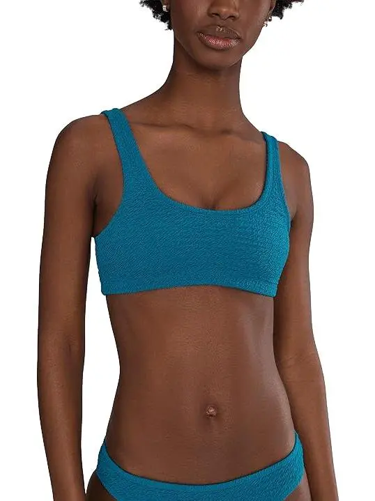Nike Shoreline Pucker Bralette Bikini Top - Blue